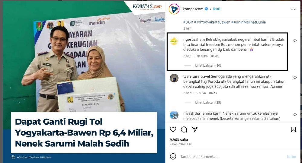 Solusi Keuangan untuk Sarumi Setelah Dapat Uang Rp6,4 miliar